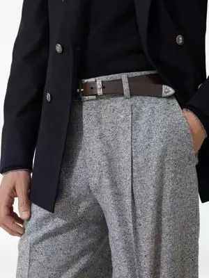 Brunello Cucinelli Sharkskin Trousers - Grey