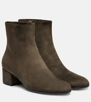 GIANVITO ROSSI Joelle 45 Suede Ankle Boots - Brown