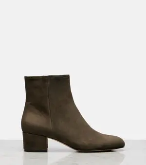 GIANVITO ROSSI Joelle 45 Suede Ankle Boots