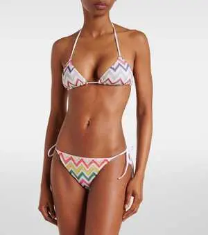 Missoni Zigzag Lamé Triangle Bikini - Multicoloured