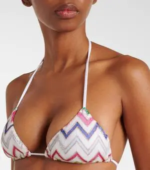 Missoni Zigzag Lamé Triangle Bikini - Multicoloured