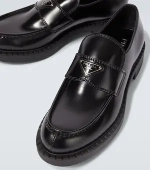 Prada Chocolate Leather Loafers