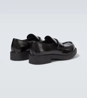 Prada Chocolate Leather Loafers