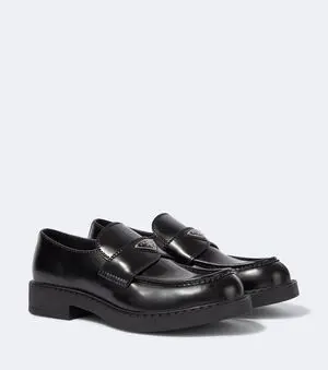 Prada Leather Loafers - Black