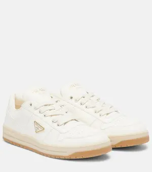 Prada Gold Tone Sneakers For Women