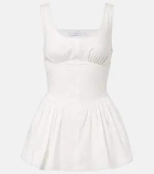 Proenza Schouler Cotton-blend Poplin Top - White