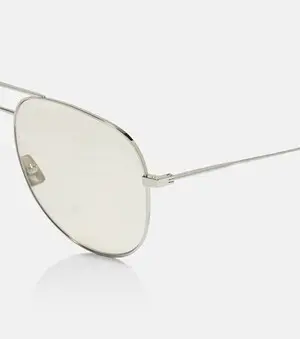 Saint Laurent Classic Aviator Sunglasses - Silver