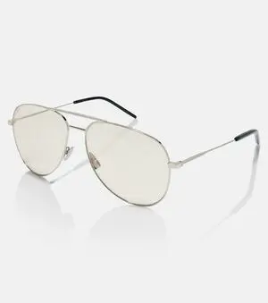Saint Laurent Classic Aviator Sunglasses - Silver