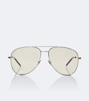 Saint Laurent Classic Aviator Sunglasses - Silver