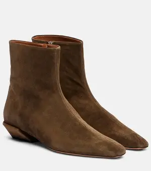 Paris Texas Bettina 25 Suede Ankle Boots - Brown