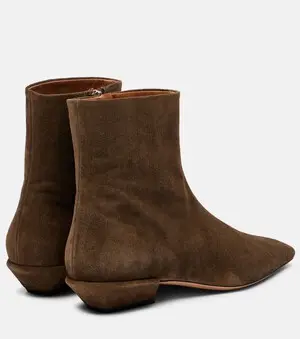Paris Texas Bettina 25 Suede Ankle Boots - Brown