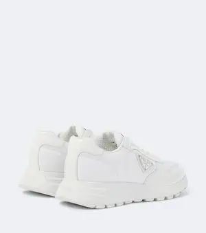 Prada Re-nylon And Leather Sneakers - White