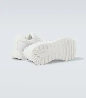 Prada Re-nylon And Leather Sneakers - White