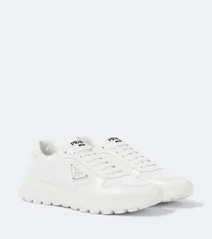 Prada Re-nylon And Leather Sneakers - White