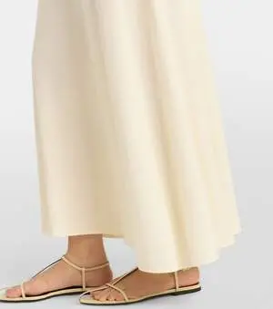 JIL SANDER Layered Crêpe Maxi Dress - White