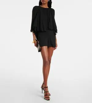 Saint Laurent Cassandra 90 Patent Leather Sandals - Black