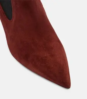Paris Texas Anja 70 Suede Ankle Boots - Red