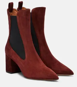 Paris Texas Anja 70 Suede Ankle Boots Red