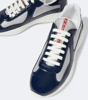 Prada Patent Leather Sneakers - Blue