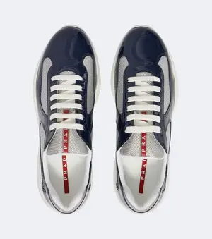 Prada Patent Leather Sneakers - Blue