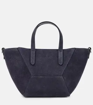 Brunello Cucinelli Monili Suede Tote - Blue