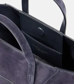 Brunello Cucinelli Monili Suede Tote - Blue