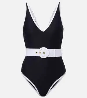 Heidi Klein Pampelonne Belted Swimsuit - Black