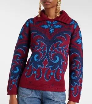 Etro Paisley Wool Jacquard Polo Sweater - Multicoloured