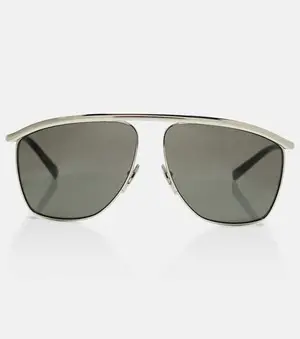 Saint Laurent Sl 820 Victoire Aviator Sunglasses - Silver