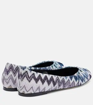 Missoni Zig Zag Lurex Ballet Flats