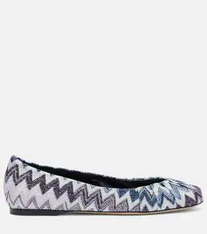 Missoni Zig Zag Lurex Ballet Flats