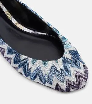Missoni Zig Zag Lurex Ballet Flats