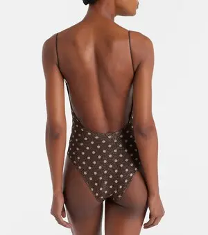 Oseree Lumière One Piece Swimsuit - Brown