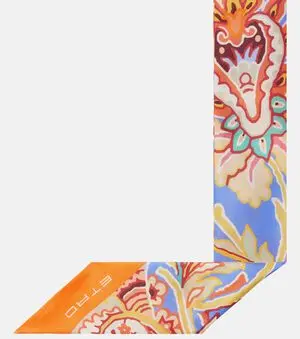 Etro Printed Silk Twill Scarf