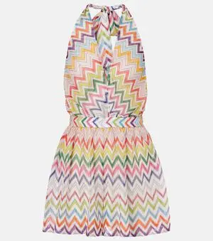 Missoni Zigzag Lamé Romper - Multicoloured