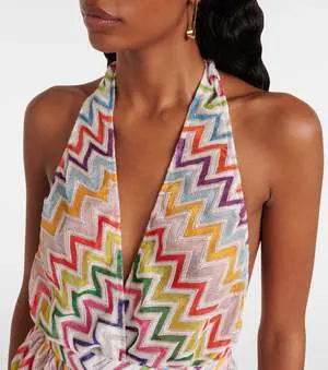 Missoni Zigzag Lamé Romper - Multicoloured