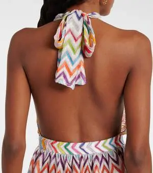 Missoni Zigzag Lamé Romper - Multicoloured