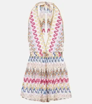 Missoni Zigzag Lamé Romper - Multicoloured