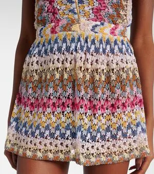 Missoni Zigzag Lamé Romper - Multicoloured