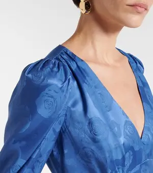 Etro Paisley Midi Dress - Blue