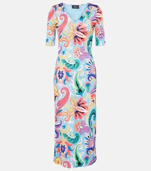 Etro Paisley Print Midi Dress - Multicoloured
