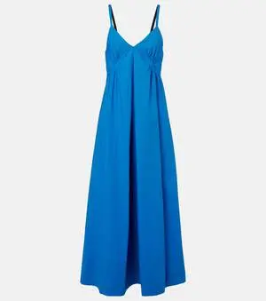 Proenza Schouler White Label Barker Cotton Poplin Maxi Dress - Blue