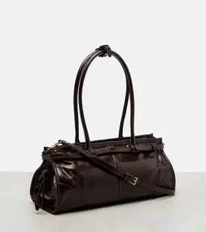 Prada Bonnie Medium Leather Shoulder Bag - Brown