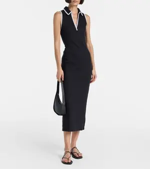 Veronica Beard Darien Cotton-blend Polo Dress - Black