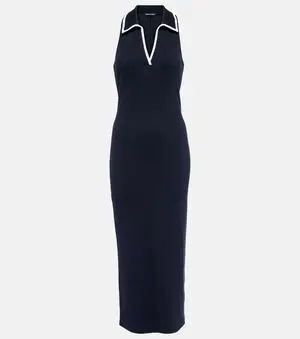 Veronica Beard Darien Cotton-blend Polo Dress - Blue