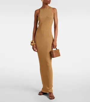 Saint Laurent Gaby Leather Vanity Bag - Brown