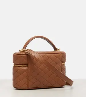 Saint Laurent Gaby Leather Vanity Bag - Brown