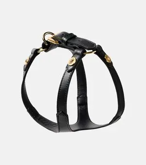 Versace Leather Dog Harness - Black