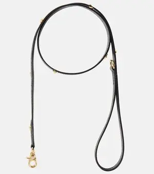 Versace Leather Dog Leash - Black