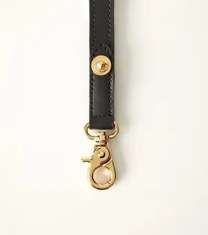 Versace Leather Dog Leash With Gold Tone Hardware